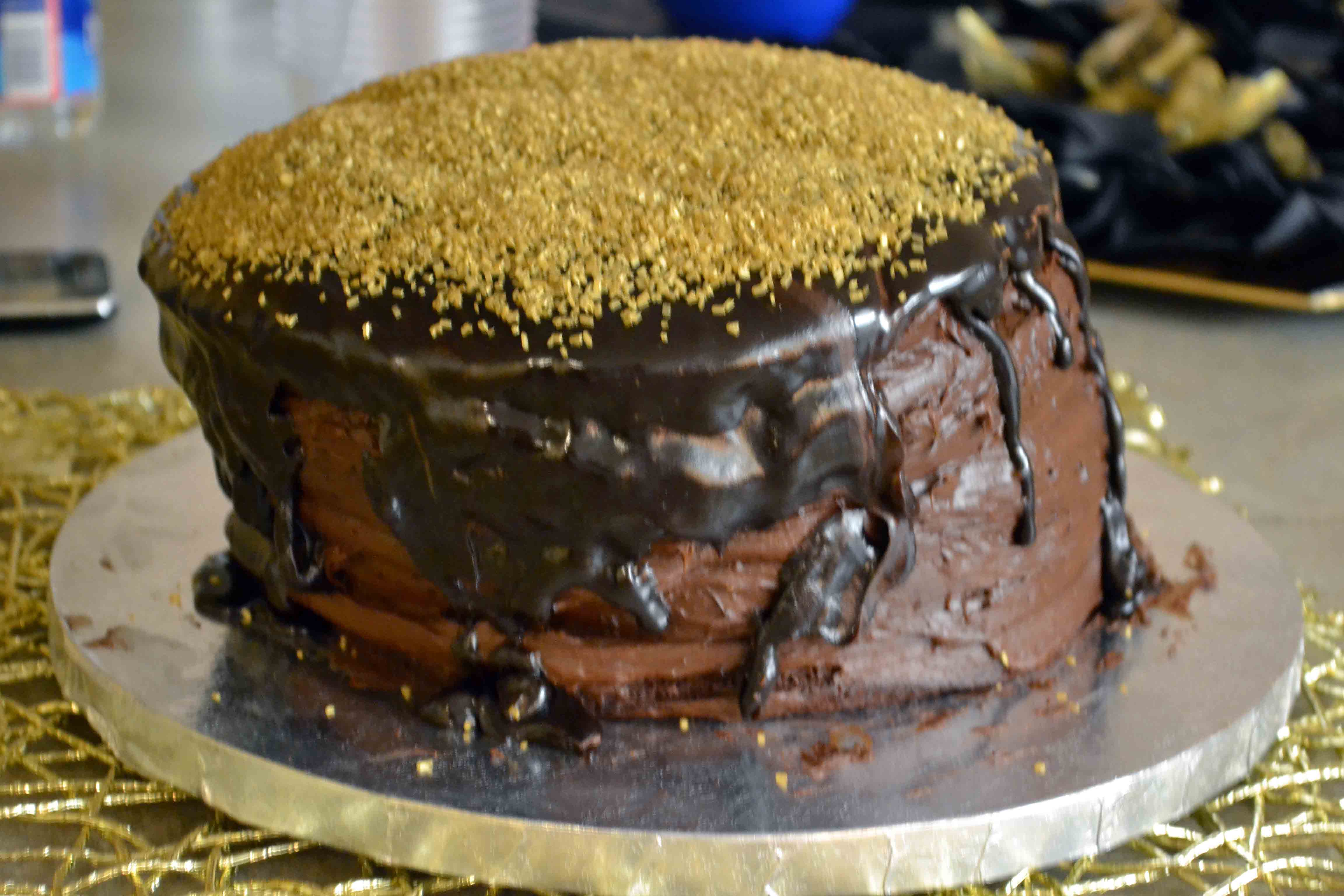 Chocolate Bridal Shower Cake - Measuring Cups, Optional