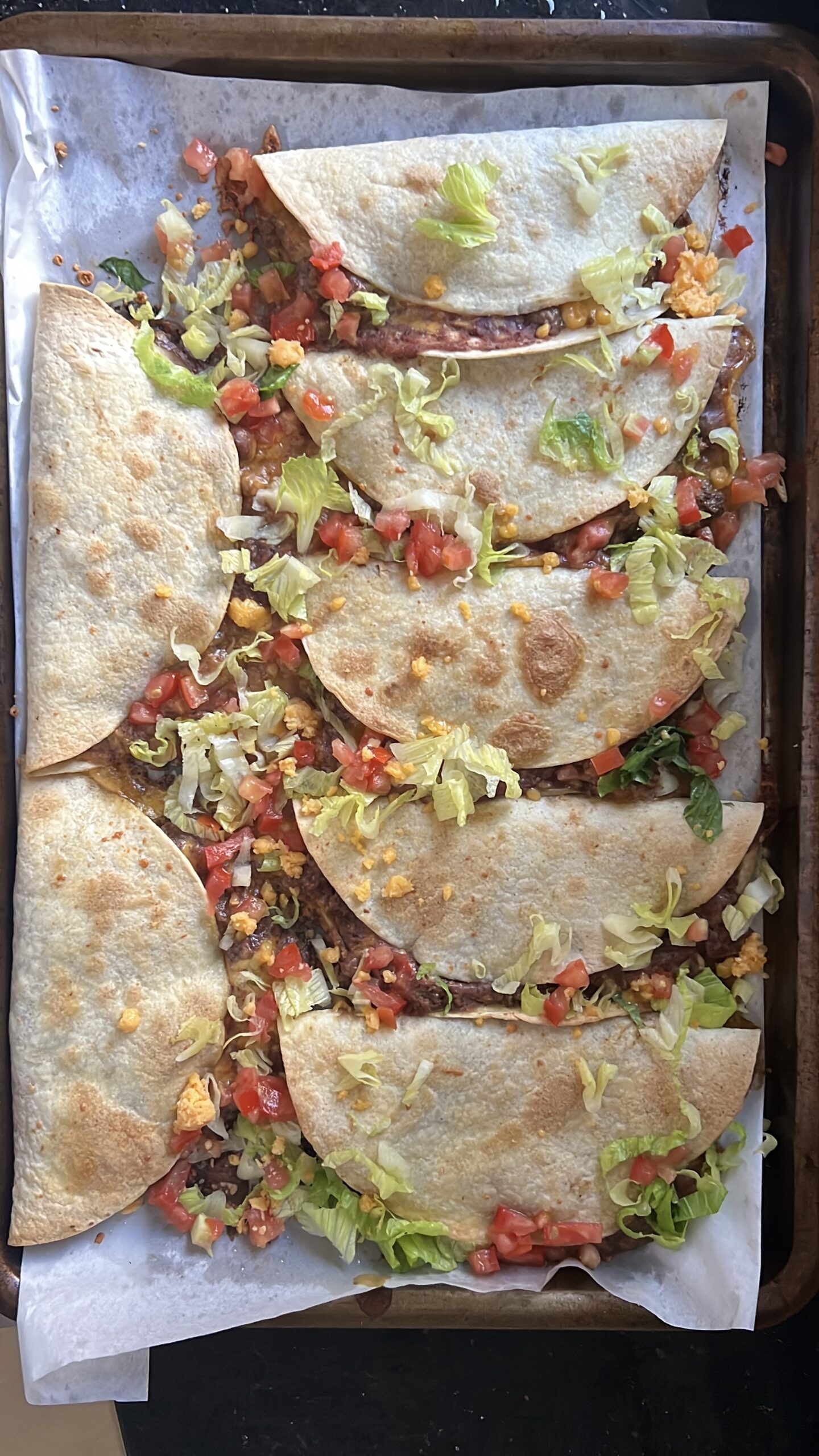 Easy Oven-Baked Tacos with Ground Beef & Refried Beans